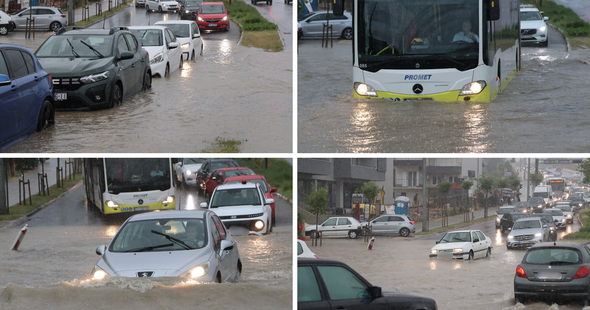 FOTO Potop u Splitu! Automobili na cesti 'zaplivali', šahte izletjele ...